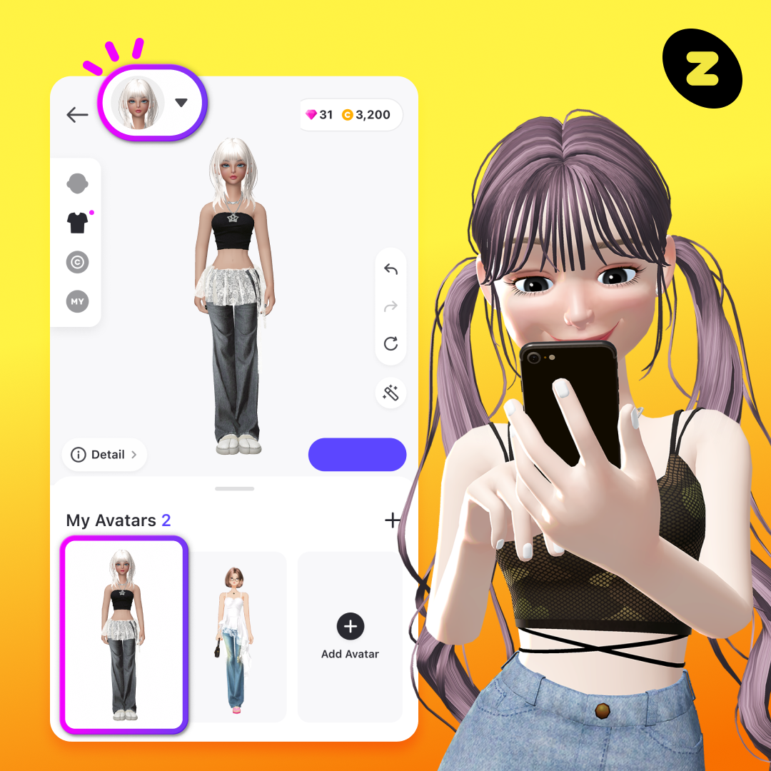 [Updates] You can now manage your avatar directly from the shop! – ZEPETO